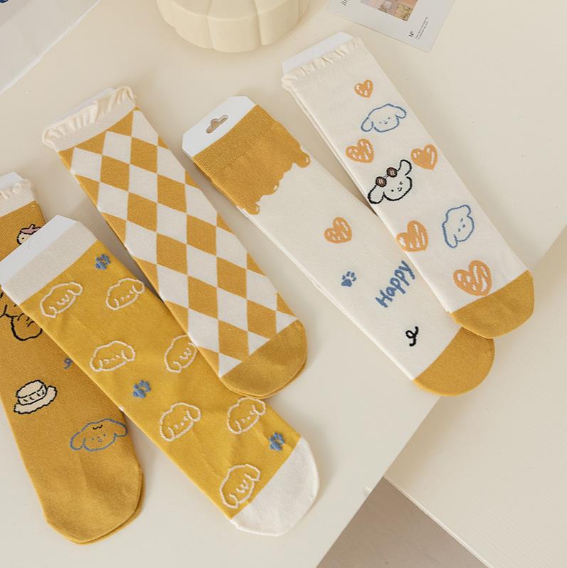 [Four Seasons]Cute Cartoon Dog Socks – Sleep Mode Home